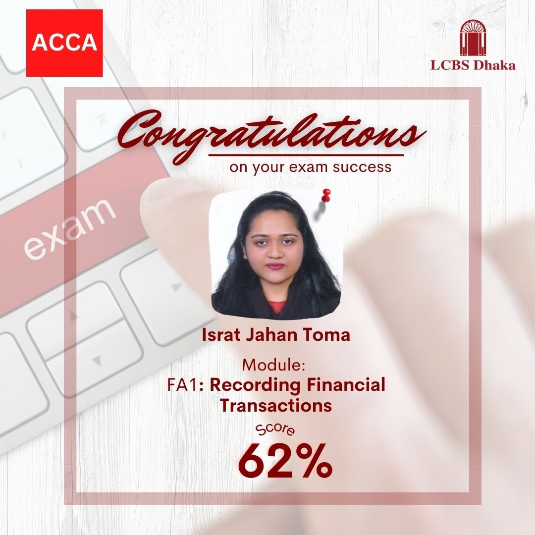 “ACCA Successful Result” - LCBS Dhaka Limited