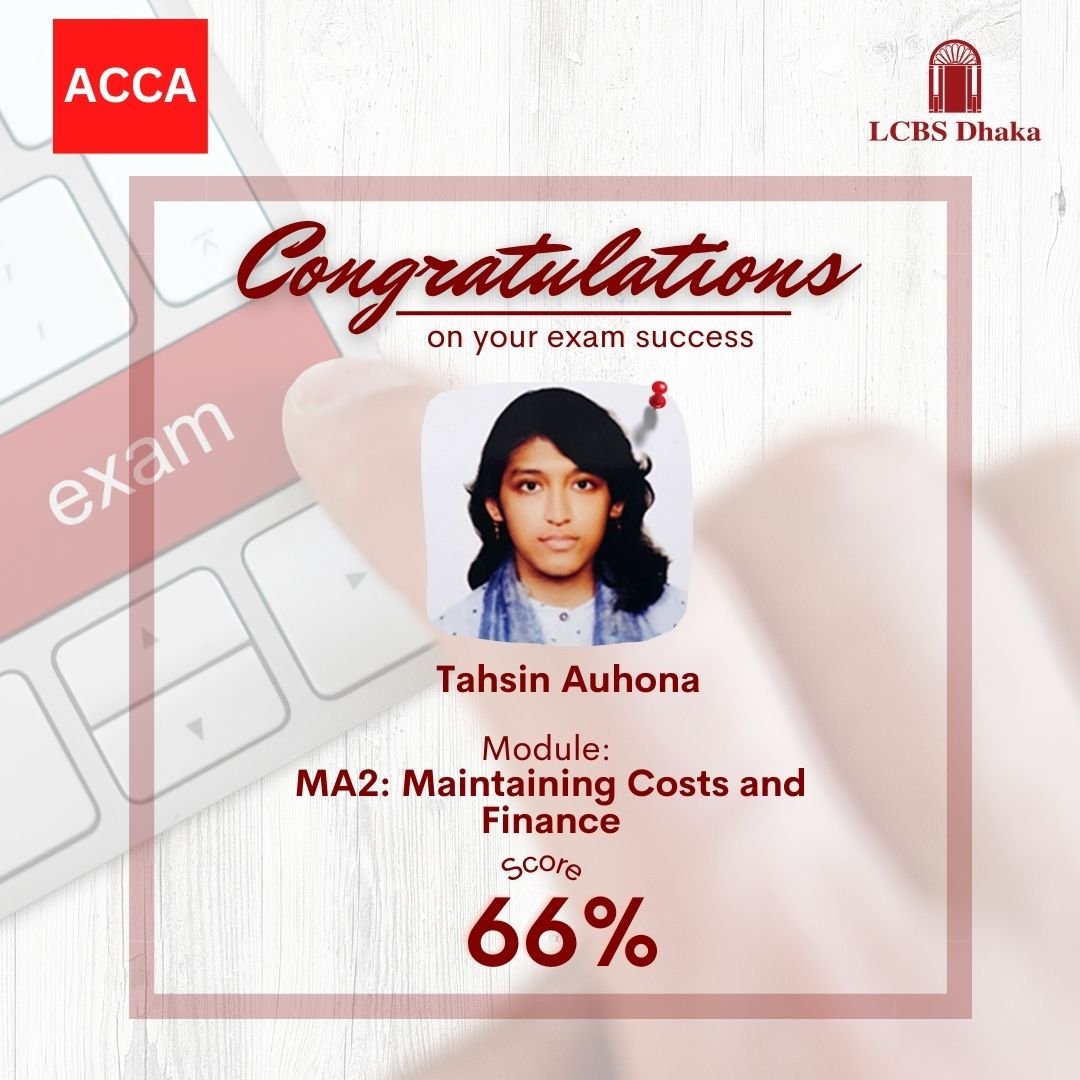 “ACCA Successful Result” - LCBS Dhaka Limited