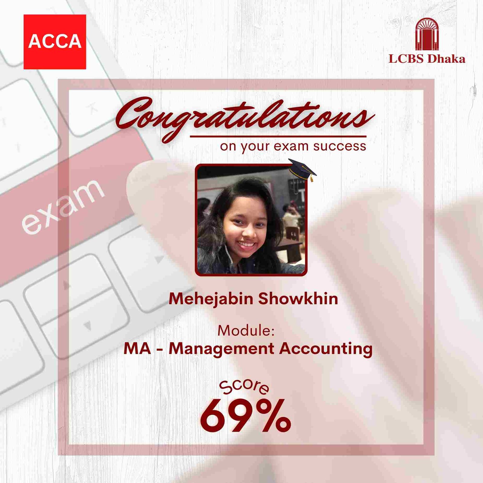 ACCA Successful Result - LCBS Dhaka Limited